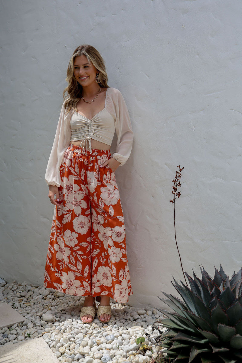 Rust Flower Pants – Spirit Bird The Label